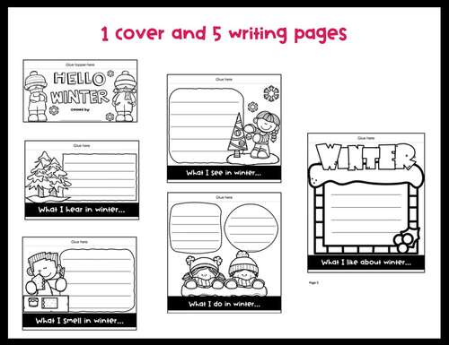 Winter Simple Writing Flipbook Bulletin Board Idea | TPT