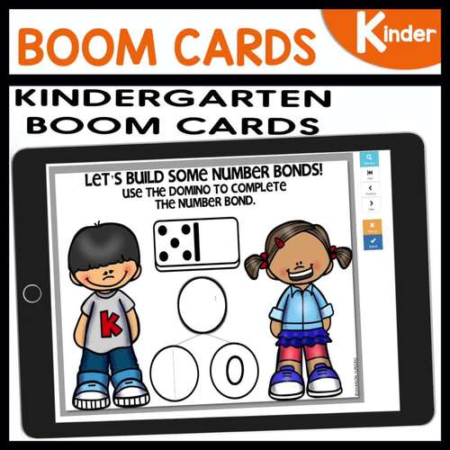 Domino Number Bonds to 8 Math Sentences Kindergarten Boom Task Cards Games