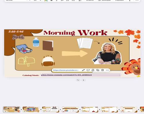 Thanksgiving Themed Daily Slides Template, Daily Agenda Slides, Morning ...