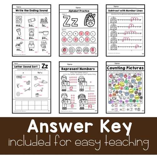 Kindergarten No Prep Packet November Thanksgiving Kindergarten Early ...