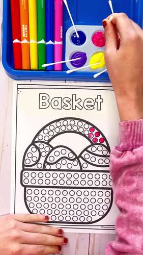 Easter Crafts Q Tip Painting Fine Motor Activity by Preschool Packets