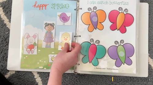 Spring Busy Binder for Toddler & Preschool - Busy Book /Learning Binder