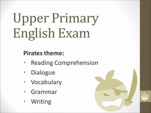 Upper Primary Elementary ESL/EFL English Language Exam: Pirates+Present ...