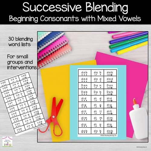 Bundle of Successive Blending for PreK, Kindergarten and First Grade