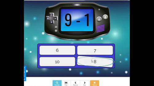 Boom Learning Task Cards: Single Digit Subtraction Video Game Themed