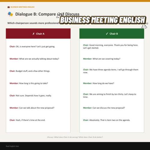 Business Meetings English ESL Mega Bundle | 10 Business English Lessons ...