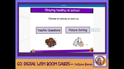 Boom™ Cards: Staying healthy at school by Katrina Bevan | TPT