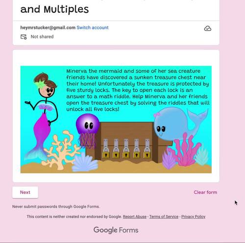 Factors and Multiples Number Riddles Digital Escape Room 5 | TPT