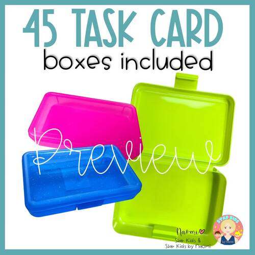 Task Card Boxes Mock Ups | Photos | Clipart by Star Kids by Naomi