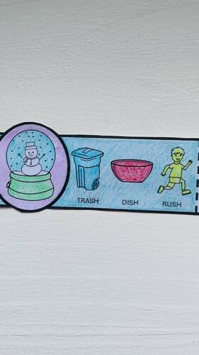 Snow Globe Winter Articulation Bracelet Craft - Speech Therapy 17 Sounds