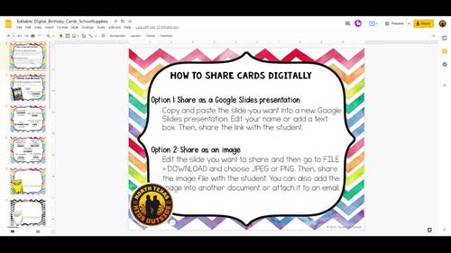 Editable Happy Birthday Cards for Students English Spanish Back to School