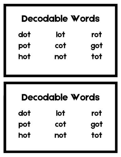 -ot Word Family Decodable Reader - Short O CVC Mini Book - Decodable Text