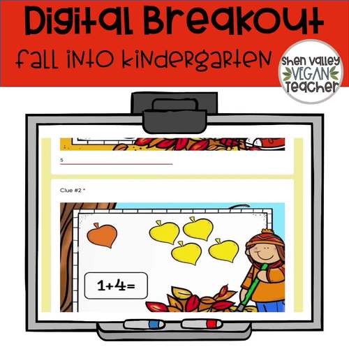 Kindergarten Fall Digital Escape Room: Find Fred and Unscramble Letters