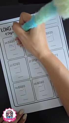 Long Division Practice : 4 Digit by 2 Digit Mastery! Worksheets | Math