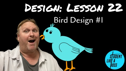 STEAM Bird Design 1: Digital Art Google Drawings Lessons and Tech Sub Plans