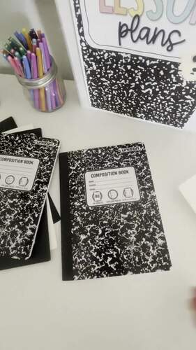 Composition Notebook Labeling Bundle - Binder Covers, Journals, Folder ...