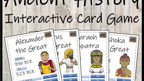 Ancient History Trading Cards Top Trumps Game by Creative Primary Literacy
