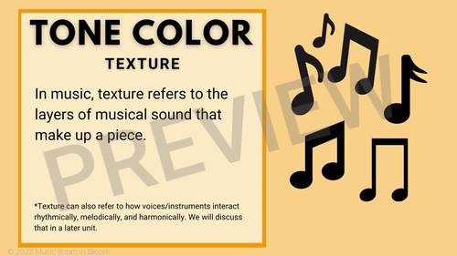 ELEMENTS OF MUSIC : TONE COLOR a High School Music Appreciation Unit