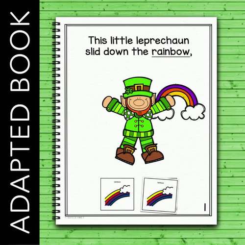 St Patricks Interactive Adapted Book PreK Autism | This Little Leprechaun