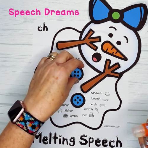 Winter Speech Therapy Craft: Melted Snowman Activity Compare Contrast plus