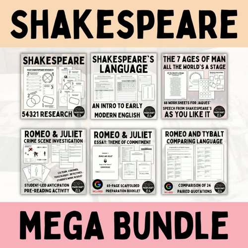Shakespeare Mega BUNDLE | Early Modern | As You Like It | Romeo and Juliet