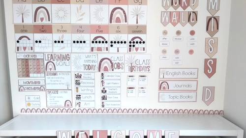 Natural Boho Classroom Decor Bundle by Tales From Miss D | TPT