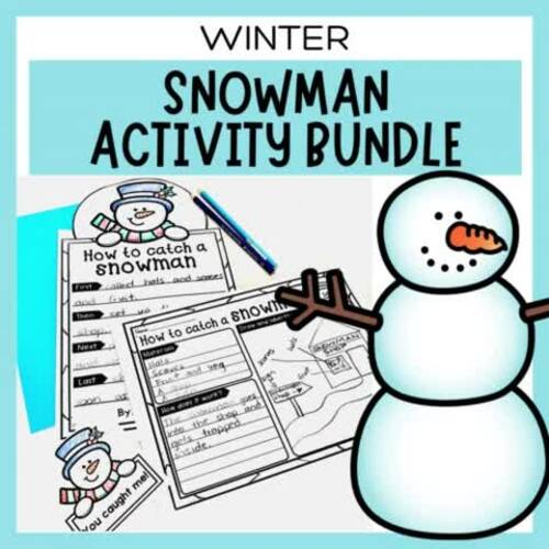 Snowman Activity Bundle | Winter Writing & Math Worksheets | TPT