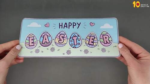 Happy Easter Cut and Paste Craft by 10 Minutes of Quality Time | TPT