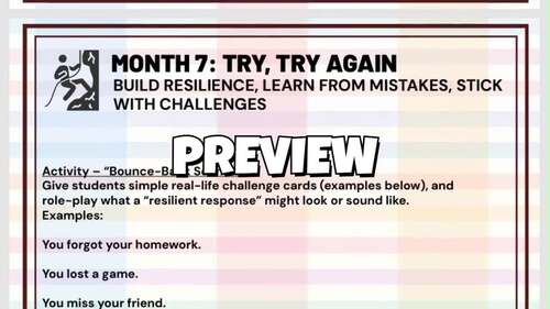 Try, Try Again | SEL Lesson | Heart Print Unit 7 | Perseverance ...