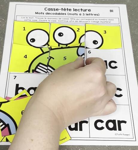 French CV blends Puzzle Activities | Syllabes décodables | TPT