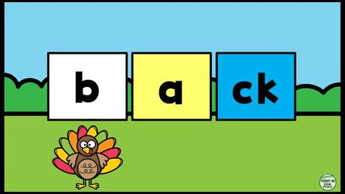 Digraph CK Thanksgiving Phonics | Digital Blending Boards | Final CK