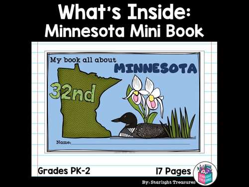 Minnesota Mini Book for Early Readers - A State Study by Starlight ...