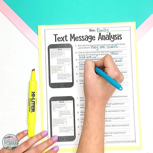 Text Message Analysis Bundle Making Inferences by Read Write Middle