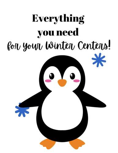 Penguin Centers| Penguin Center Bundle| Winter Center Bundle| January ...