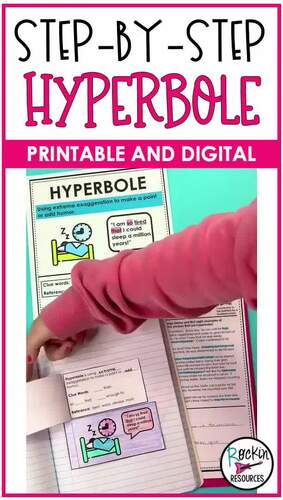 Figurative Language | Hyperbole | Worksheets | Distance Learning or Print