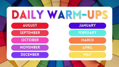 EDITABLE: Daily Warm-up PowerPoint with CANVA (Interactive) | TPT