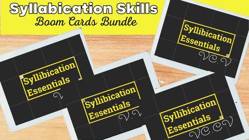 Divide Syllables Orton Gillingham VCCV VV VCV Word Division BOOM Cards Set