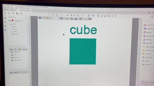 Cube 3D Shape Digital Model for Smartboards or Whiteboards | TPT