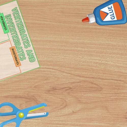 Vertebrates and Invertebrates Sorting Activity-Animals Cut & Paste For Kids