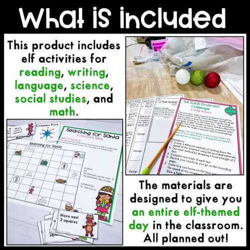 Elf Christmas Activities | Themed Day | Christmas STEM activity | TPT