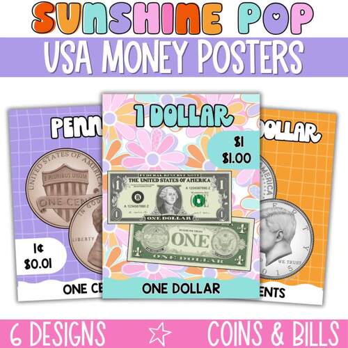 Money Posters / Learning Currency Posters / Coin & Bills Posters / Math ...