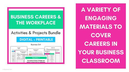 Business Careers and the Workplace Activities and Projects Bundle