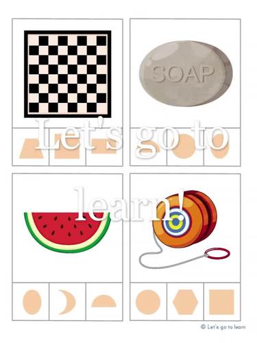 2D Shape Clip Cards, Matching Activity, Geometry for Kids, Fine Motor ...