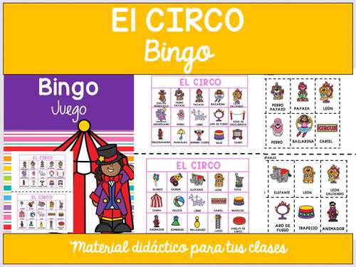 El Circo, Bingo/ Loteria- juegos- actividades- Spanish Resources