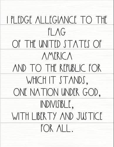 Farmhouse Classroom Decor- Pledge of Allegiance Posters by Magic of ...