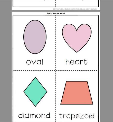 Shape Flashcards and Memory Match Cards by HomeschoolingPreschool
