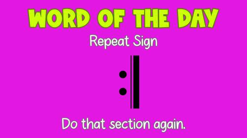 Music Class Word of the Day by Choir With Anola - Anola Douglas | TPT