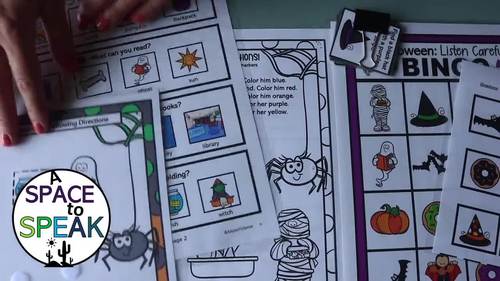 Halloween Language Activities for Preschool and Lower Elementary Speech ...