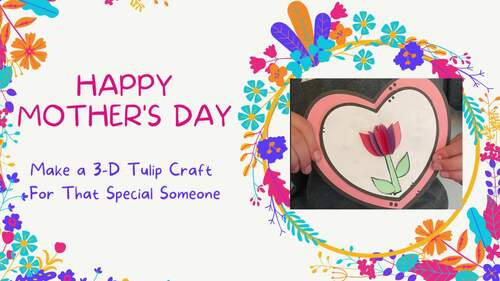 Mother's Day Craft - 3D Flower - Print and Go by Allyson | TPT