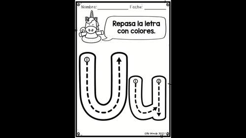 Hojas de trabajo LETRA U | Actividades vocales | Letter U Worksheets in ...
